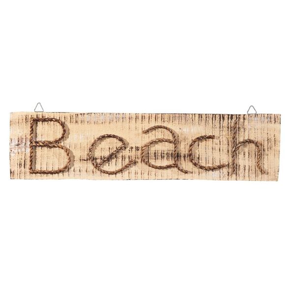 C & F Enterprises | Wall Decor | Distressed Rustic Rope And Wood Beach ...